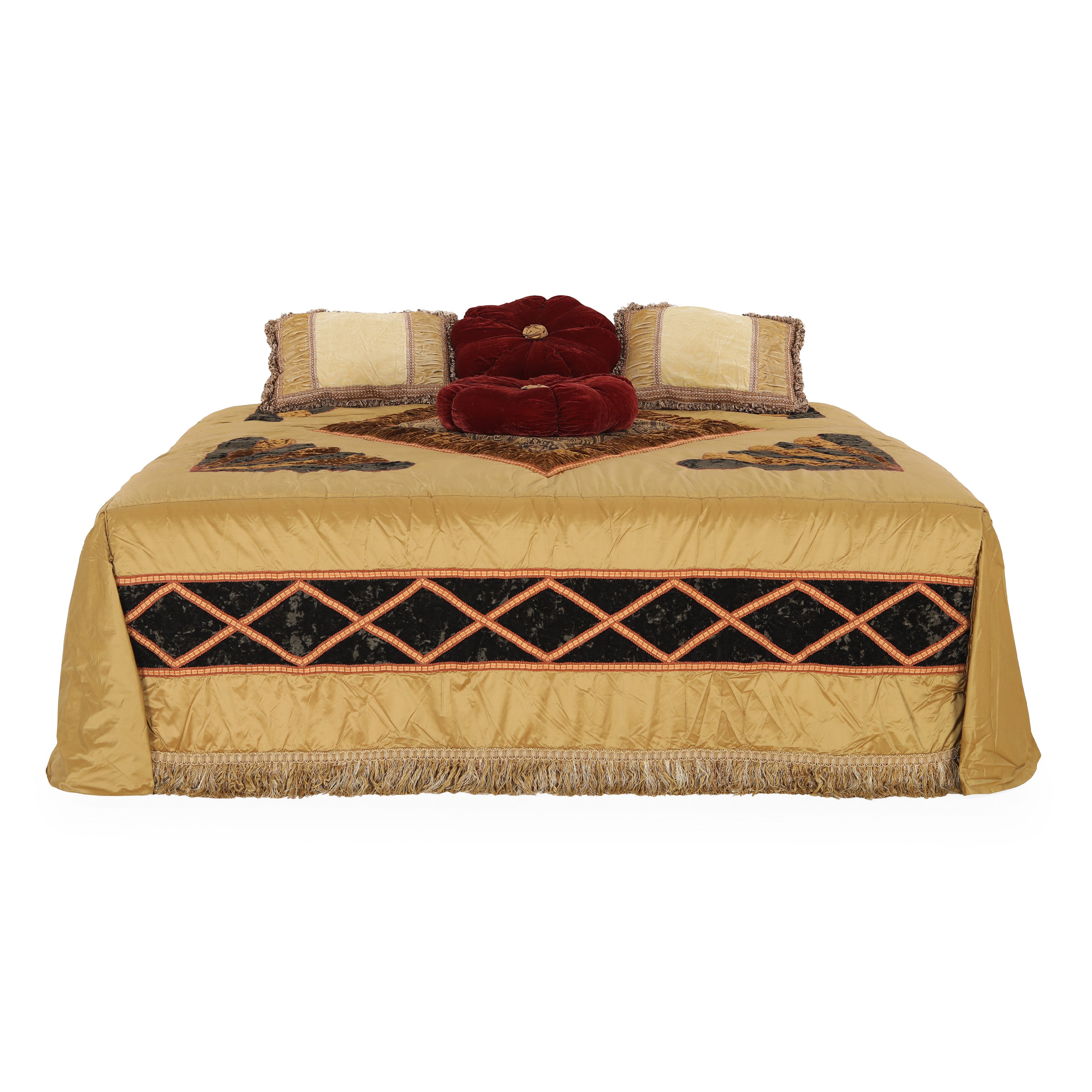 Monaco King Bed Cover W ZWAF4142 Fabric – Farsh